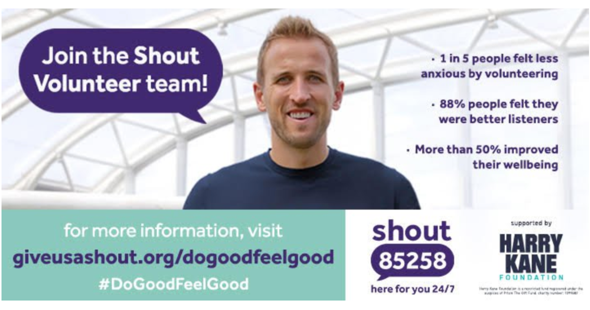 Shout teams up with the Harry Kane Foundation for Mental Health ...